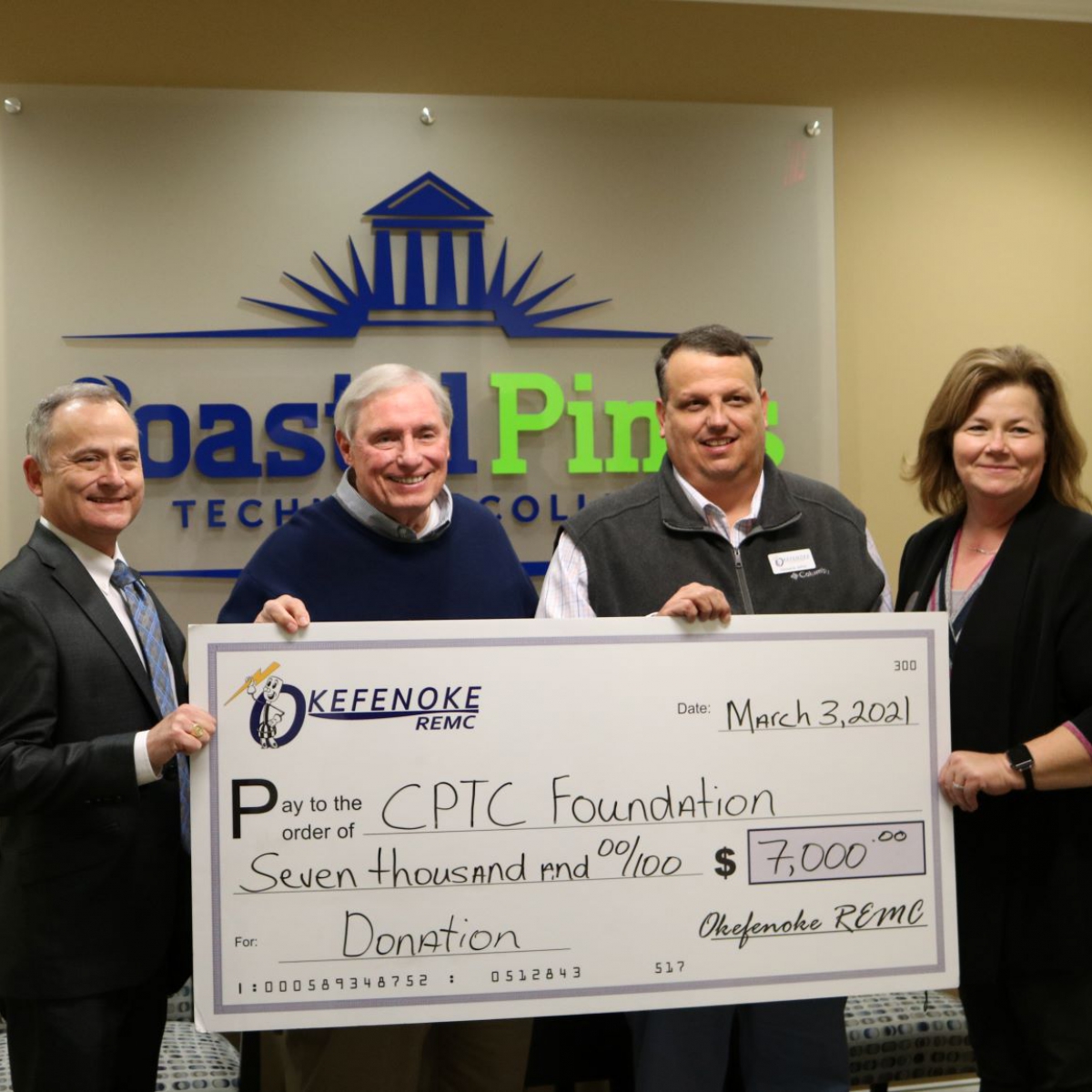 CPTC Donation an Investment in the Future - News - Okefenoke REMC